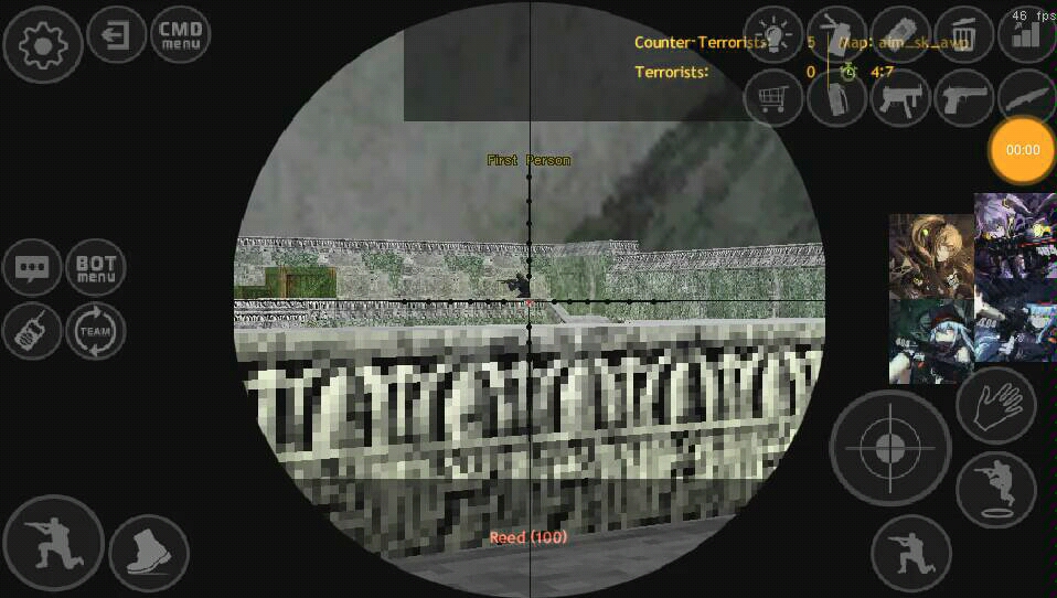 cs1.6手机版 和bot对对狙