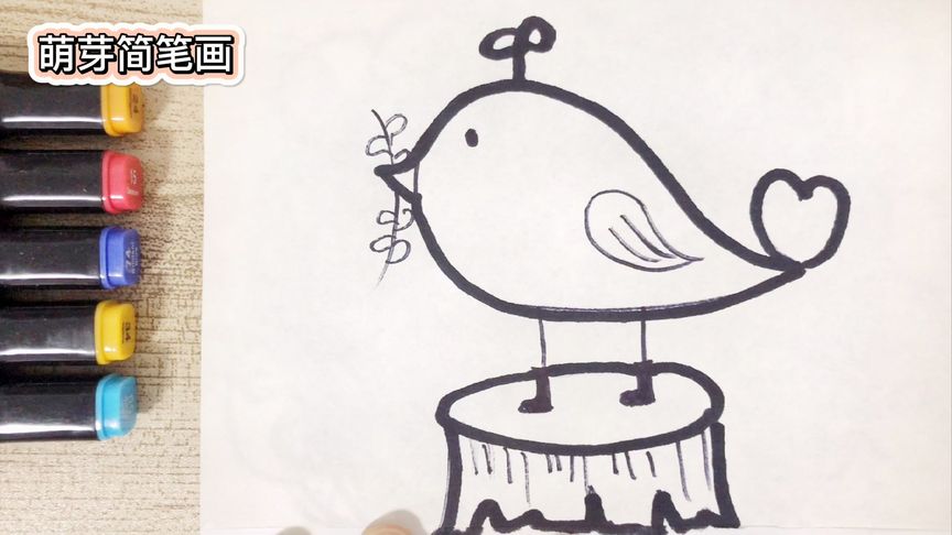 简笔画:画一只小鸡,这样画的小鸡好看可爱