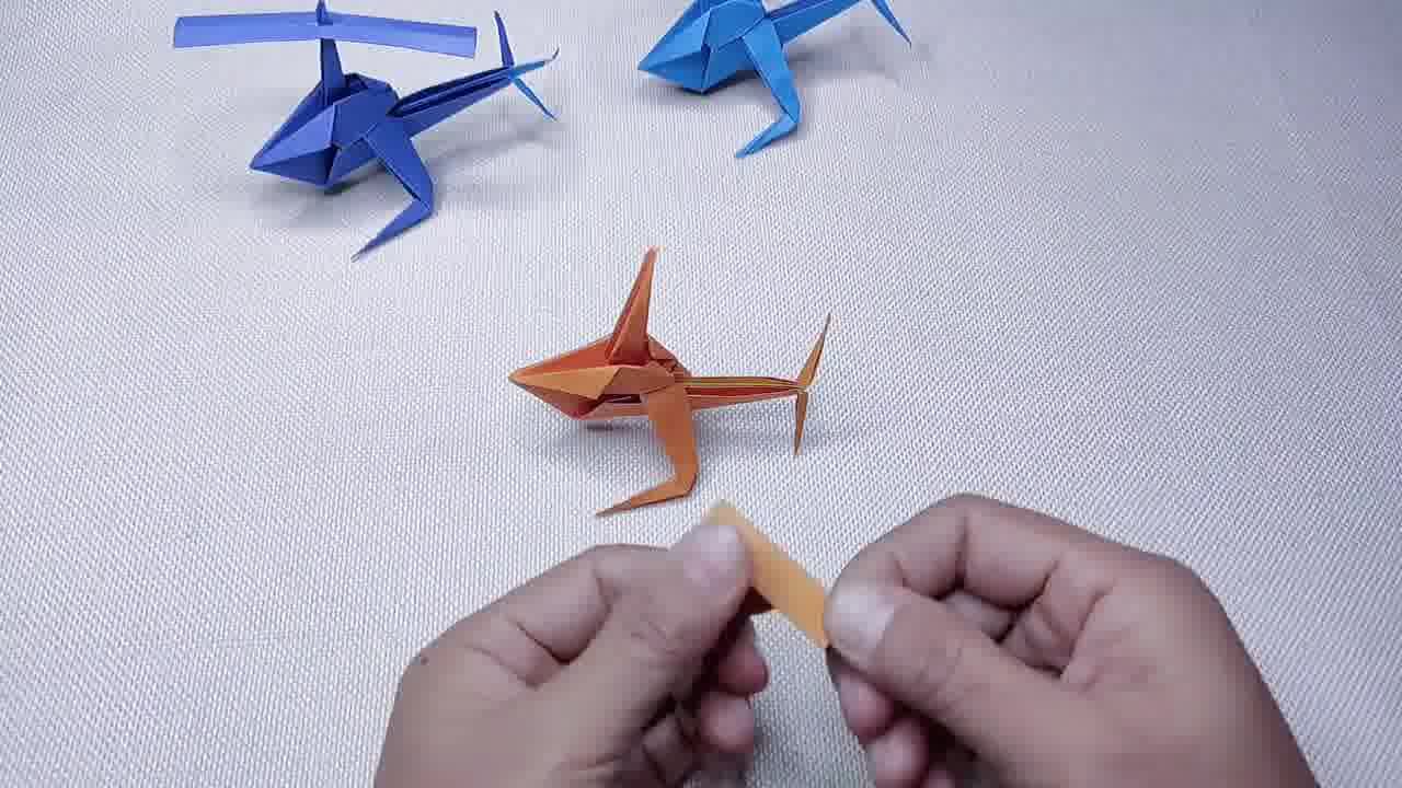 迷你直升机折纸,有趣的直升飞机折纸玩具