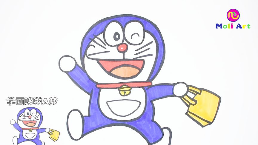 简笔画多啦A梦简笔画图片大全儿童画幼乐园画画作业简笔画学英语