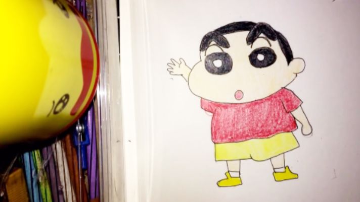 幼儿简笔画,手绘蜡笔小新