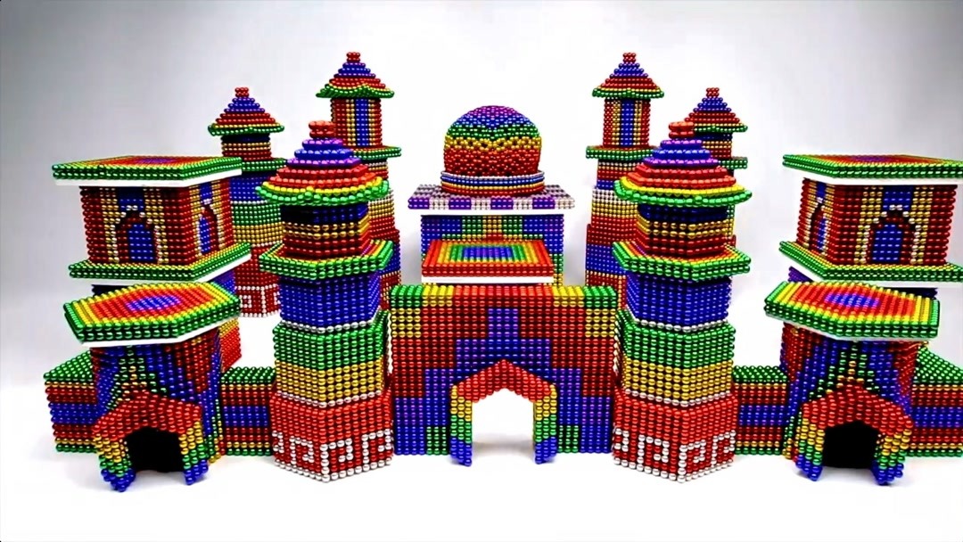 磁珠模型DIY,带你学习如何用磁力球搭建城堡模型!