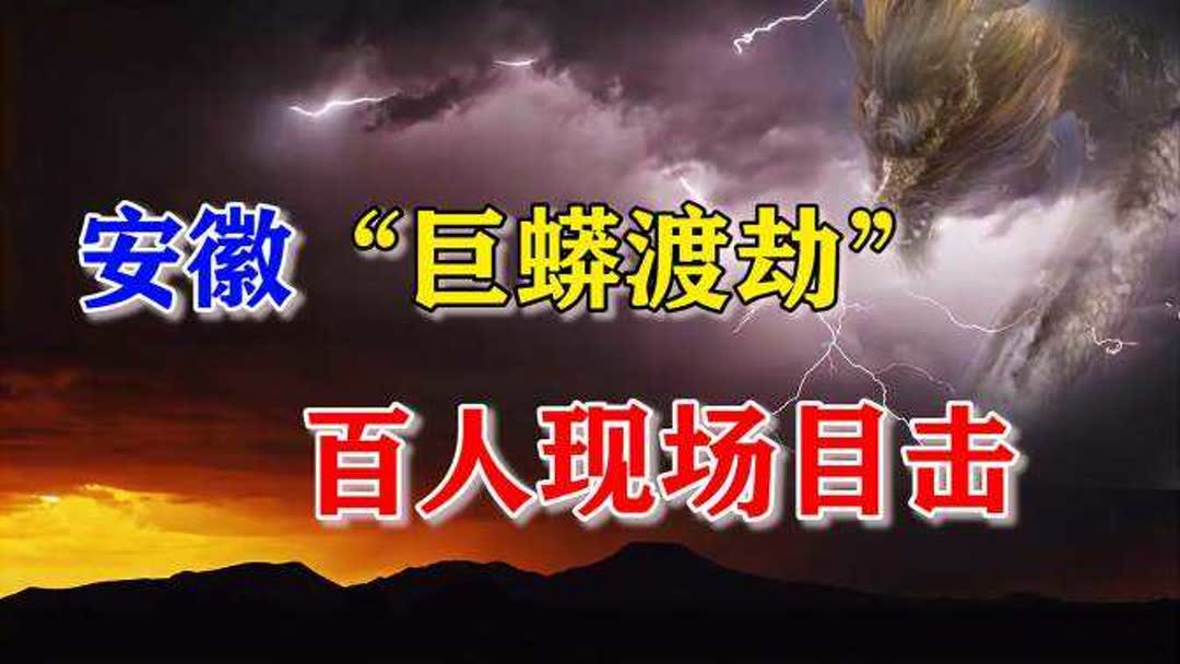 安徽惊现"巨蟒渡劫"?千年难遇蟒蛇渡劫遭雷劈,村民现场目击