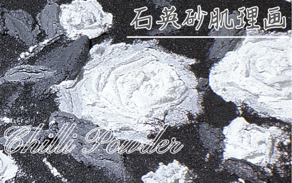 【石英砂肌理画】白玫瑰|作画过程