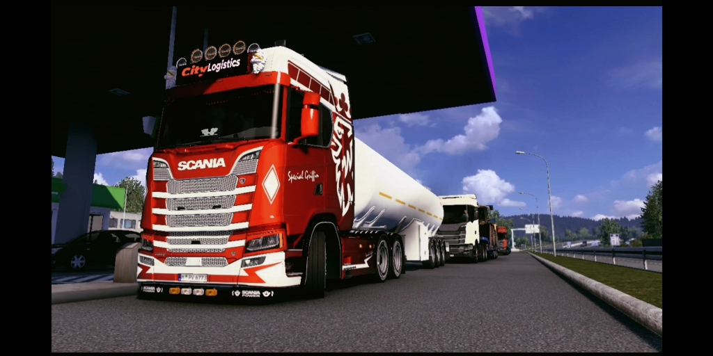 [欧洲卡车模拟2]斯堪尼亚V8开管Scania v8 730p