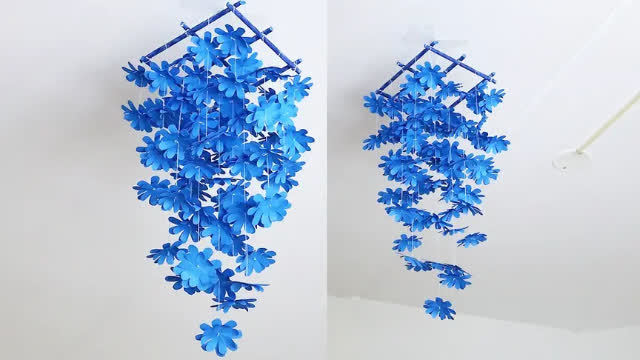亲手给儿童房制作一个纸艺风铃,孩子肯定喜欢