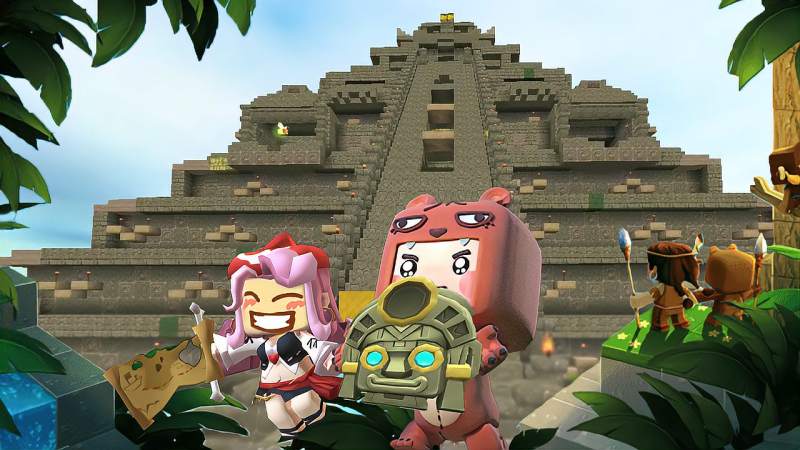 迷你世界雨林冒险2 成功激活神像 召唤雄伟神庙