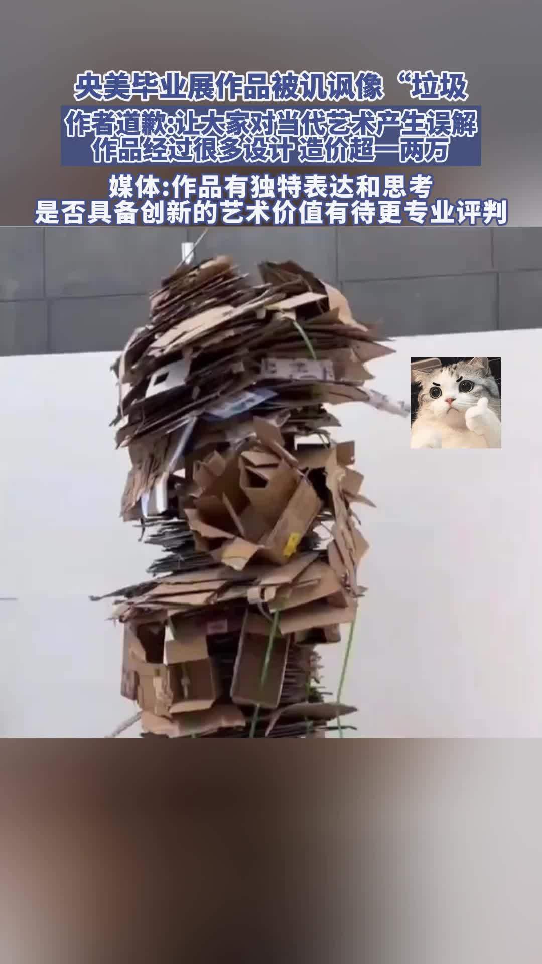 央美毕业展作品被讥讽像"垃圾