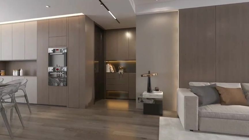 ߌ�时尚简约客厅设计ߌ� 开放式厨房与客厅的自然链接,