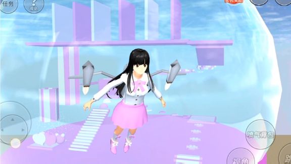 樱花校园模拟器:打卡超好看的跑酷,40赞发id