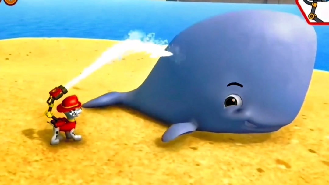 汪汪队狗狗毛毛沙滩帮鲸鱼挠痒痒 汪汪队立大功第5季游戏