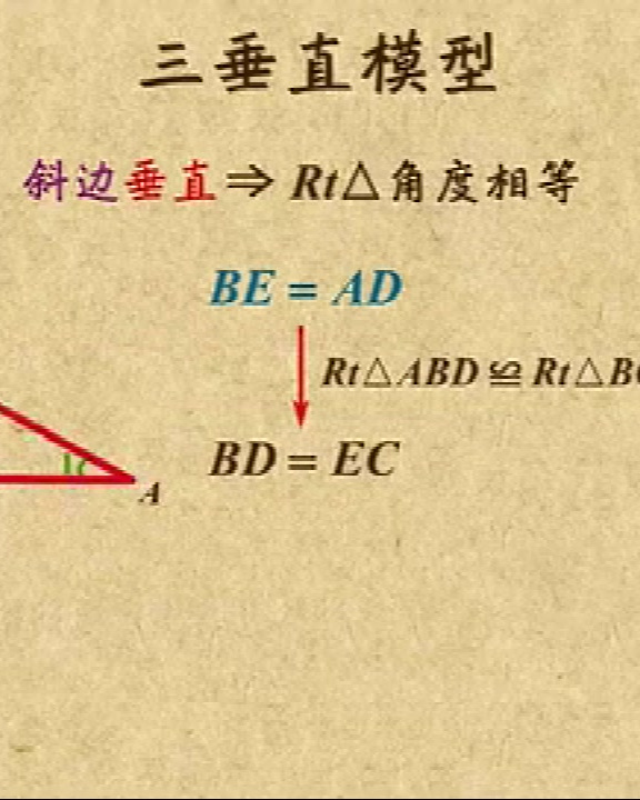初中数学八年级上册重点知识 三垂直模型 名师培优课堂 在线辅导