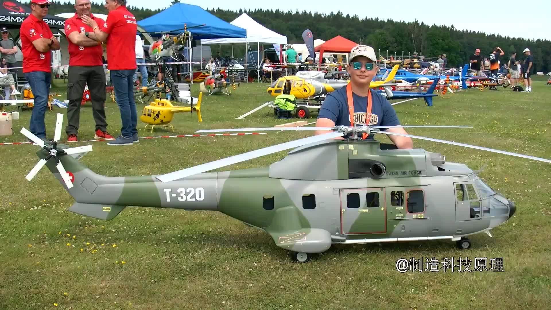 电动模型直升机@抖音小助手 #一起看飞机 #航模