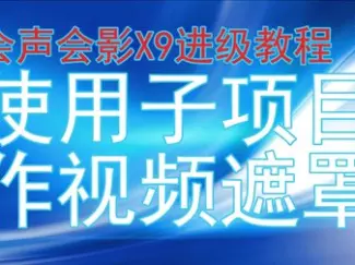 会声会影X9进级教程:71使用子项目作视频遮罩