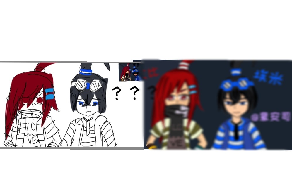 【指绘】如何做到让姐弟俩画风突变?【凹凸世界】【临摹】