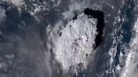 卫星实拍汤加火山爆发,场面震撼
