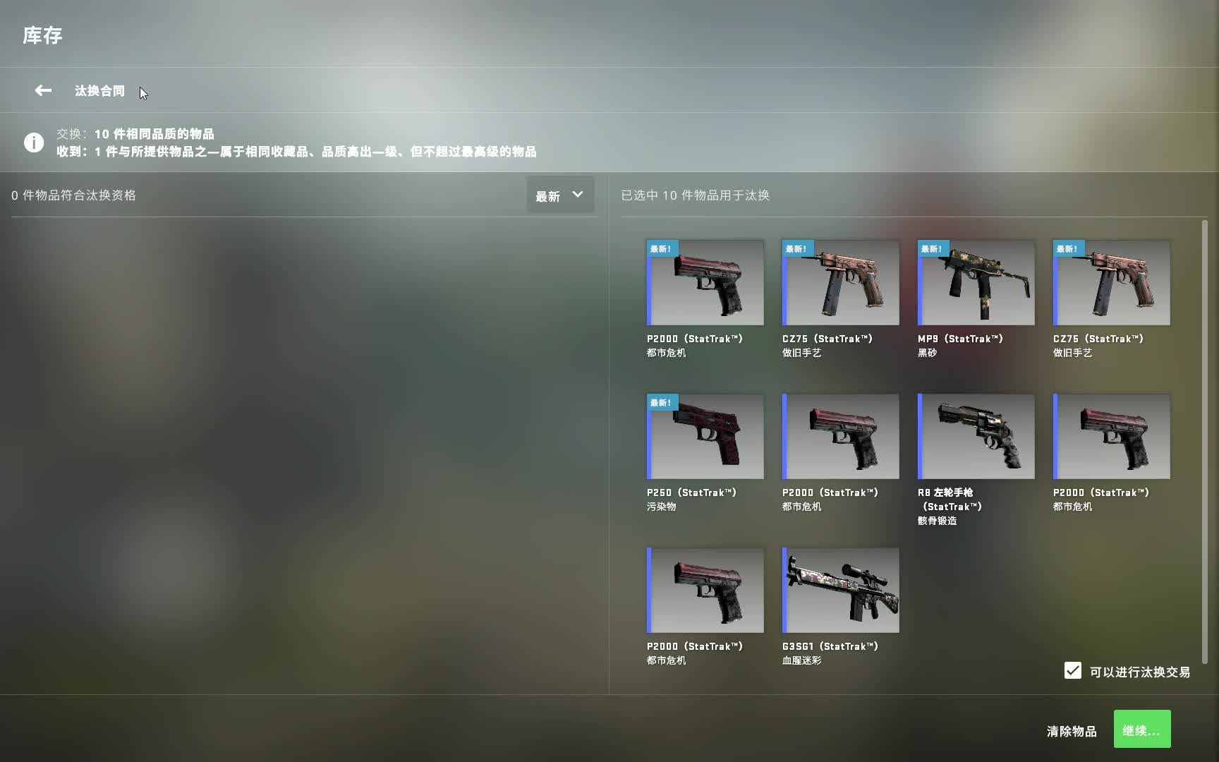 csgo炼金记录(5) 48%赚的略磨5伽马二+3棱彩2+2狂牙