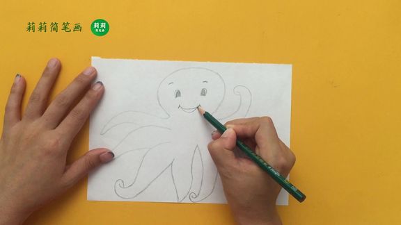 简笔画的绘画方法,章鱼的绘画步骤,简单易学的简笔画教程