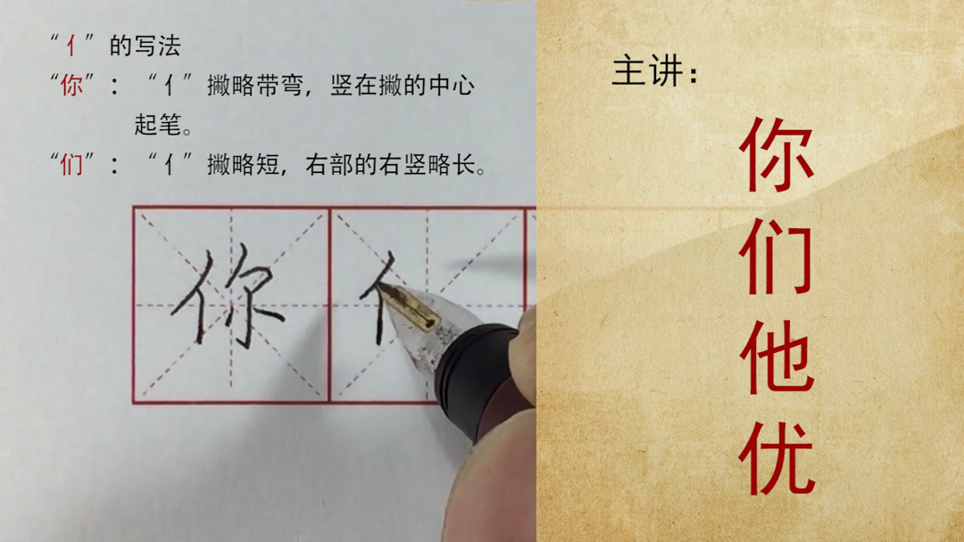 《单人旁的写法》字的写法