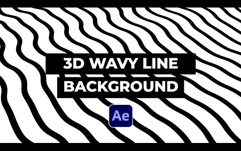 【AE教程|油管搬运|MG动画】3D波浪线条动画