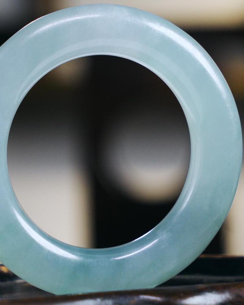 清·冰种翡翠手镯丨虽不符现代审美,仍是不可多得的好东西