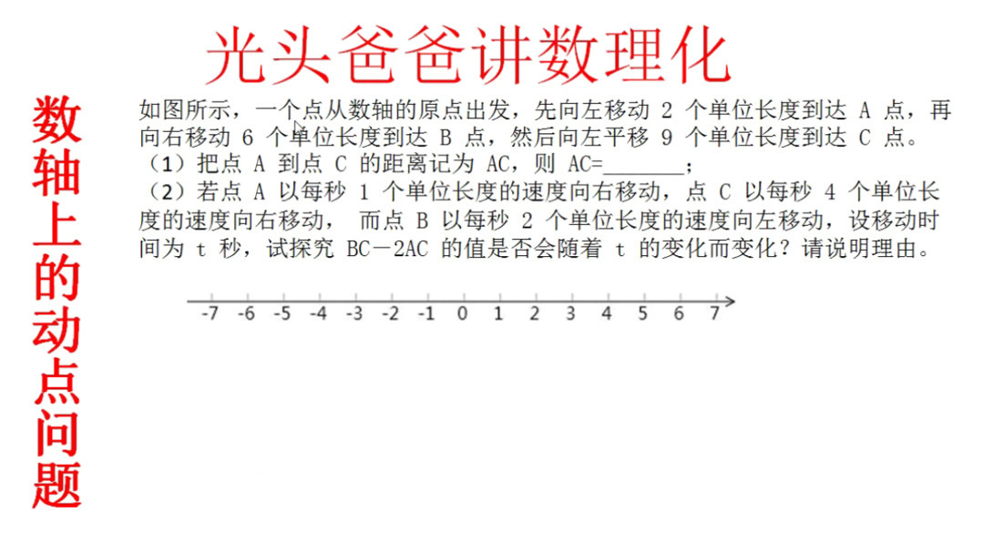 数轴上的动点问题(27)——初中必考题