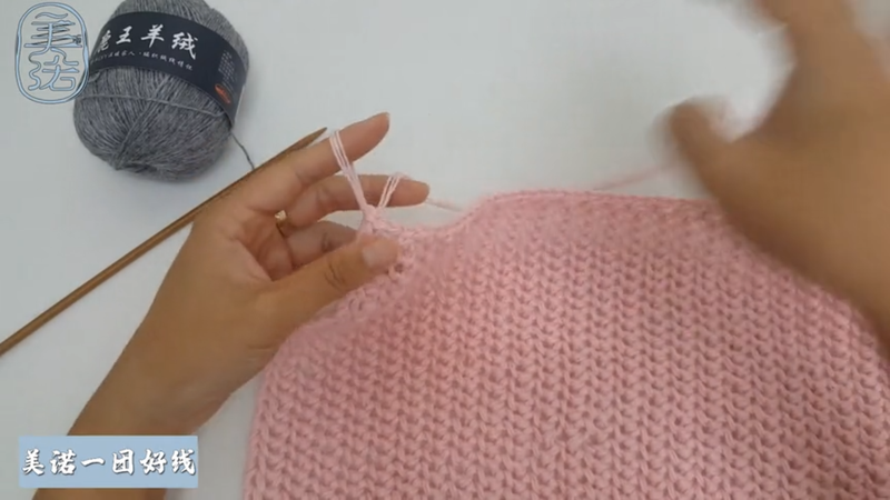 鱼骨针羊绒围巾编织教程