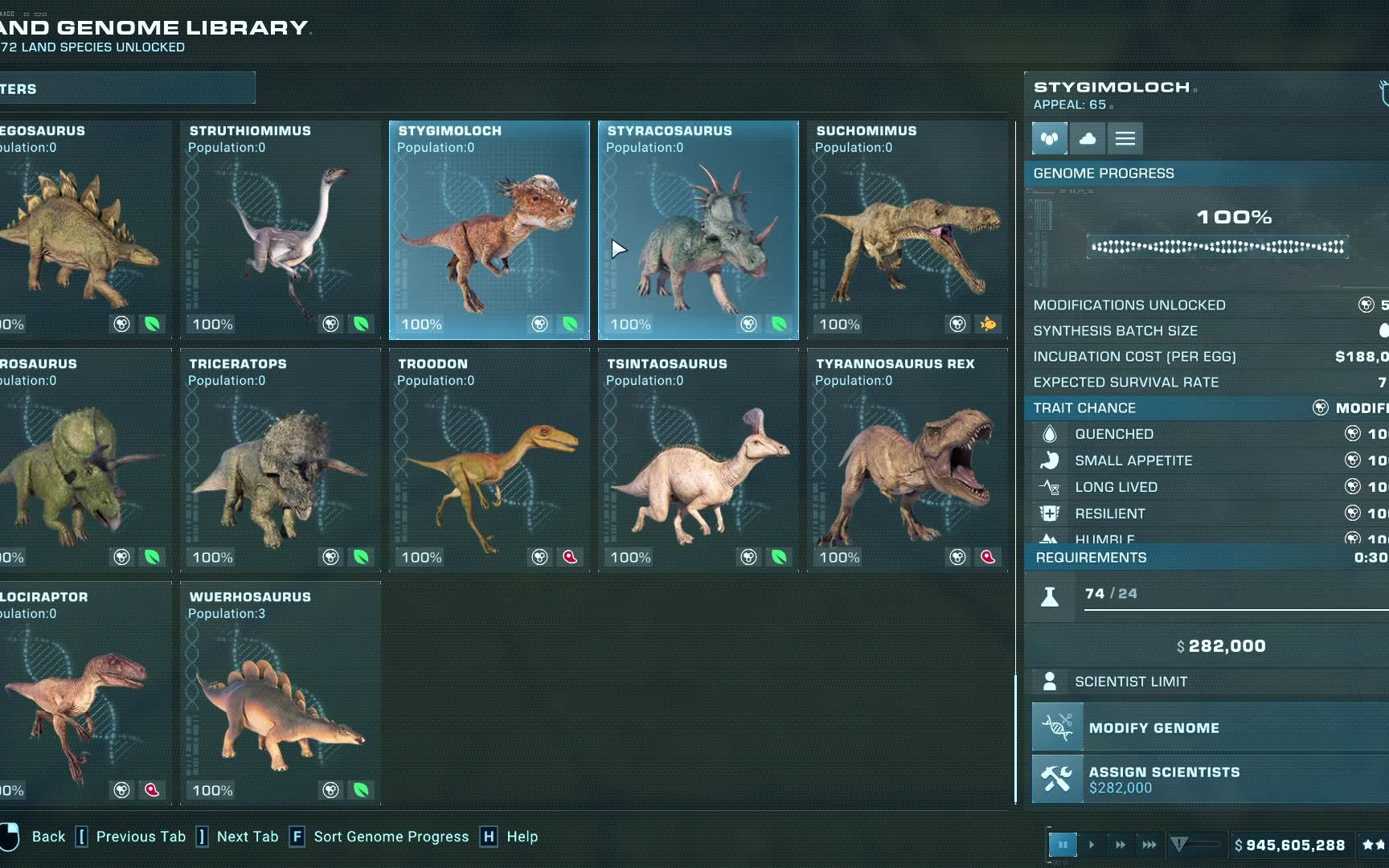 【侏罗纪世界演化2】把全体可饲养物种给全基因魔改成100%!