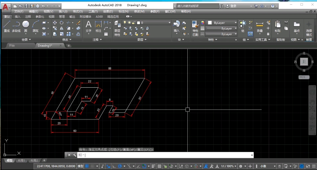 #CAD基础教学 CAD斜线的画法