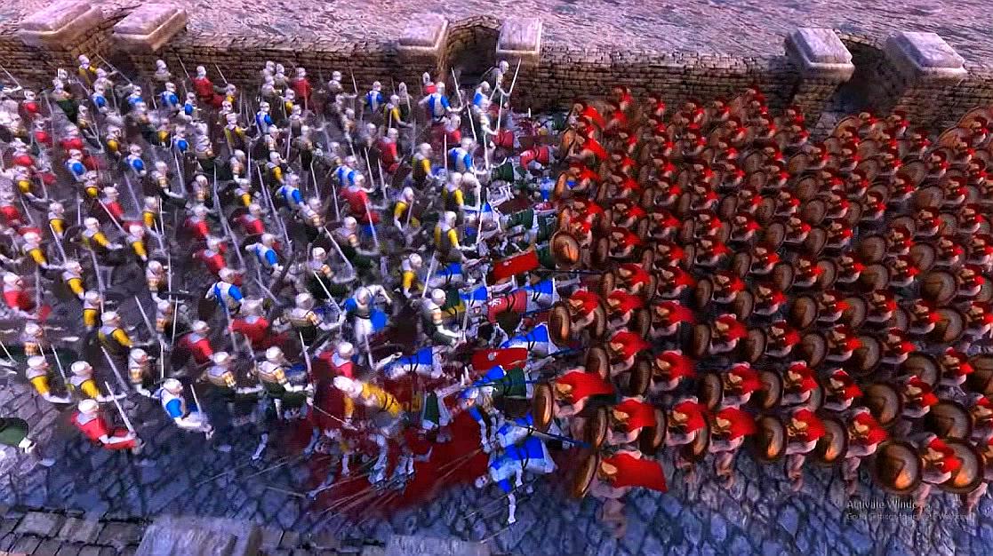 史诗级战争终极模拟器:300斯巴达人VS10000步兵,太容易了吧