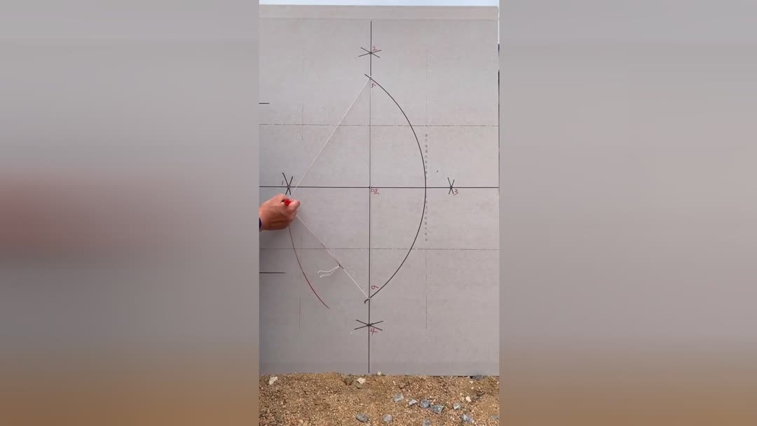 看看木工(两钉一线)画椭圆确定钉子位置