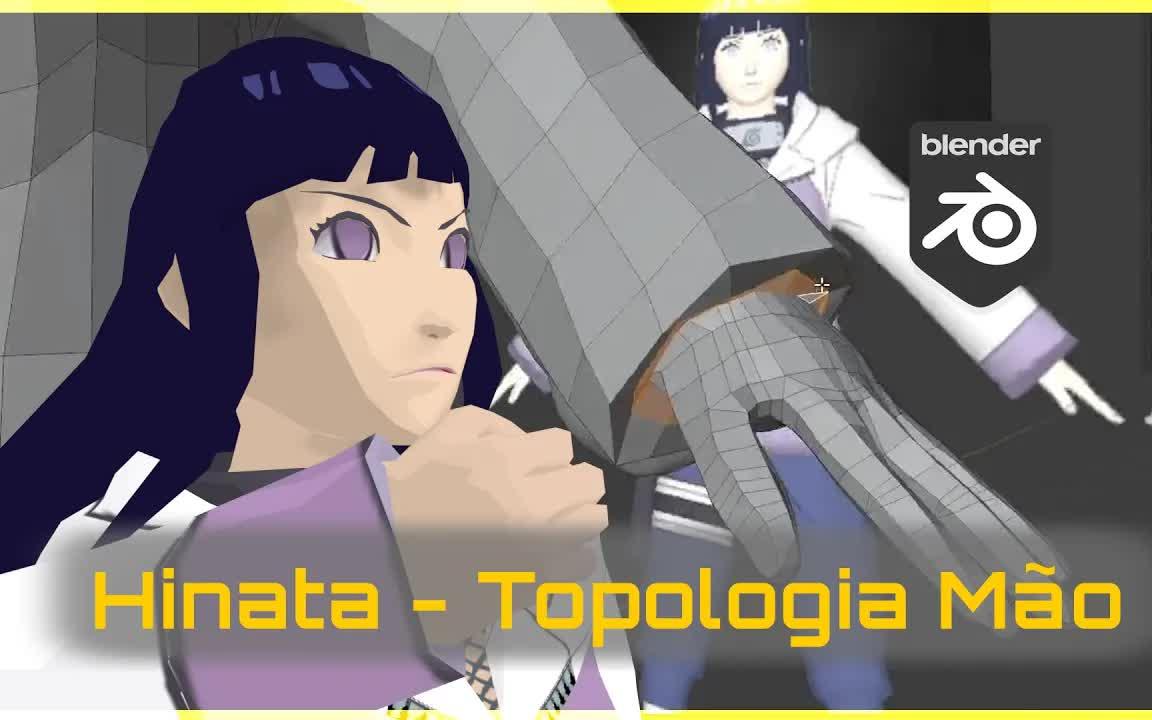 iBlender中文版插件Mira Tools 教程手拓扑 - Hinata Hyuga - Blender 2.9...