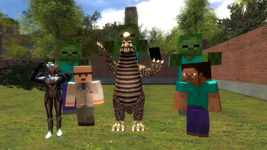 GMOD游戏布莱克王怪兽爬在墙角偷看校长办公室是想拿走作业吗