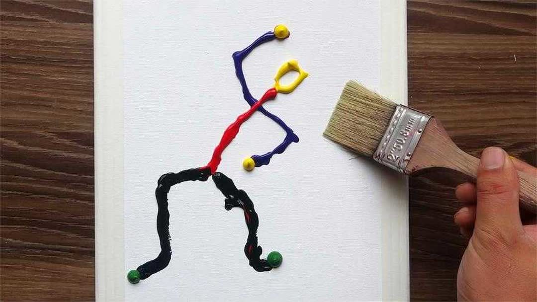 开始以为是画"火柴人"万万没想到,5秒钟后,画风突变!