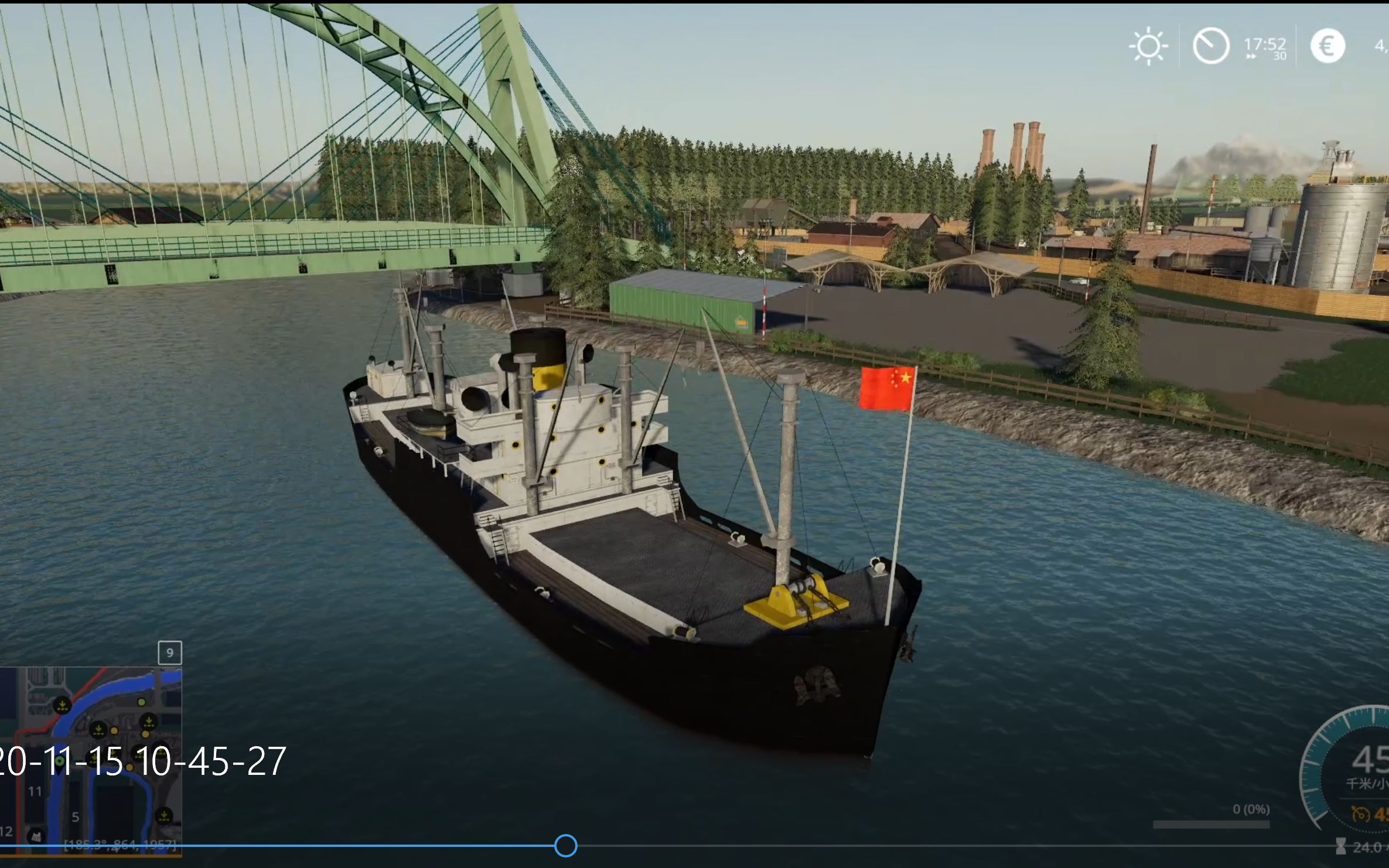 【模拟农场19】9-新版工厂地图-船运及河道捕鱼