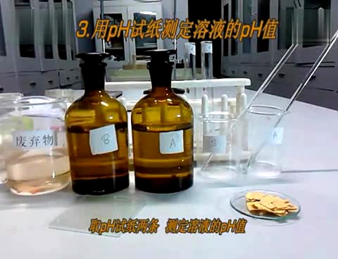35.用pH试纸测定未知溶液的酸碱度(用玻璃棒).2