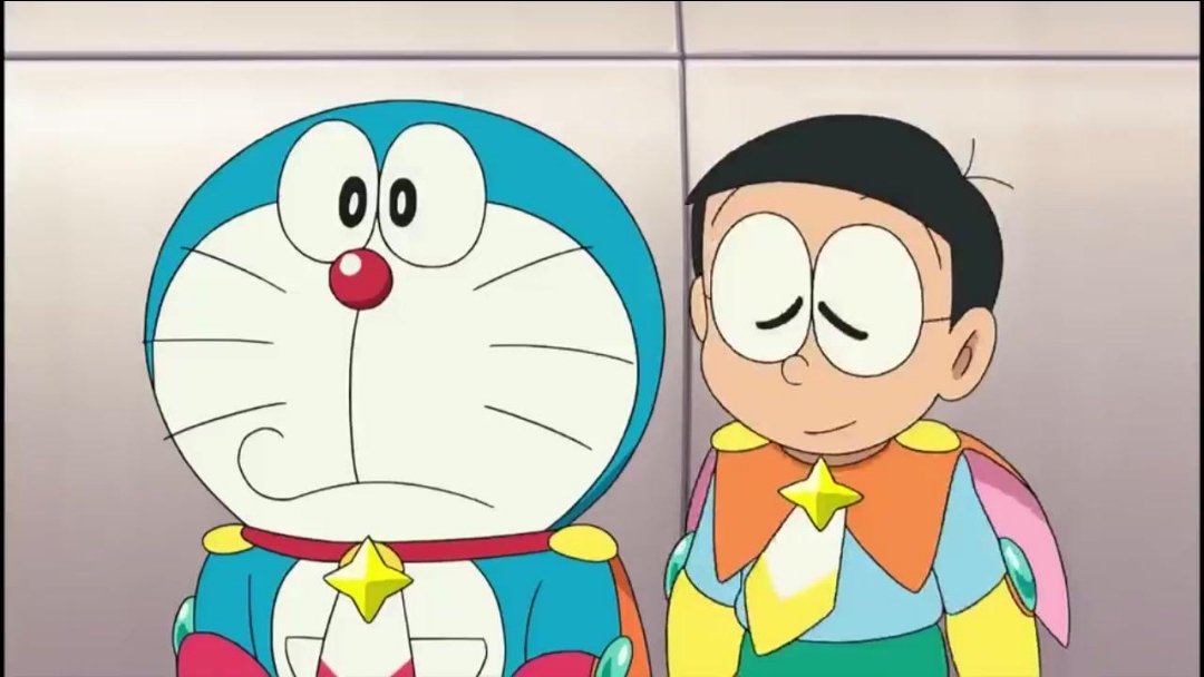 哆啦A梦:大雄他们拍电影,却碰到宇宙强盗,电影瞬间变现实