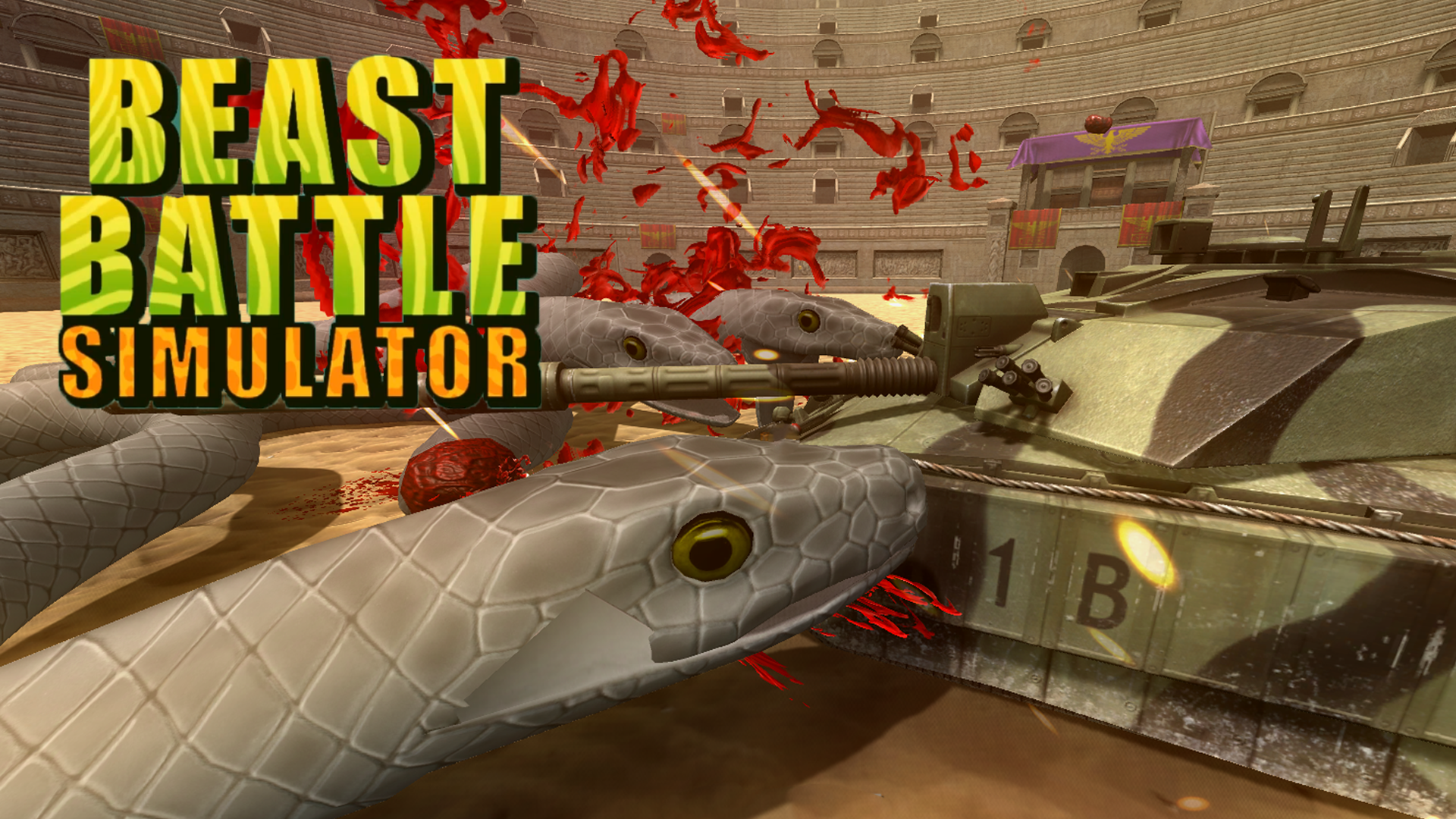 蛇精战坦克!丨野兽战争模拟器 红箭解说