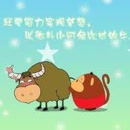 猴子给牛挠痒痒 