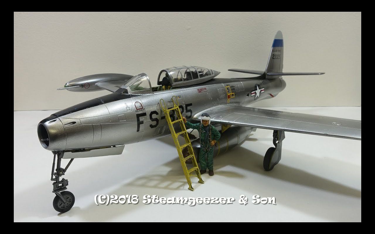 1比48比例Revell利华F-84G战斗机模型制作过程