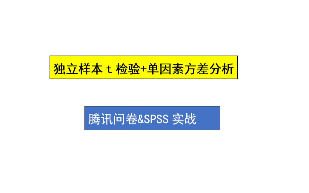 问卷设计与统计分析第6讲——腾讯问卷实现独立样本t检验+单因素...