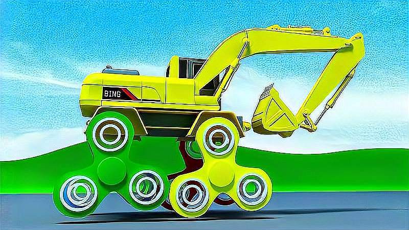 幼儿早教动画片,认识玩具工程车的颜色,这些车你都认识吗?