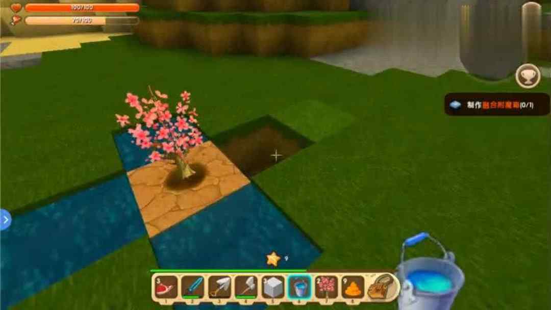 迷你世界24:3位粉丝教我种植桃树!我家荣升浪漫小屋