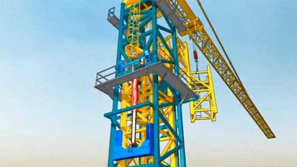 塔吊安装顶升全过程演示,外行人都能学会!