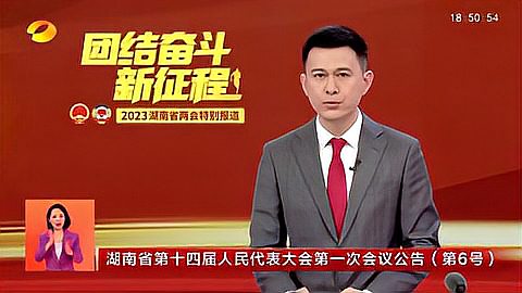 湖南省第十四届人民代表大会第一次会议公告(第6号)