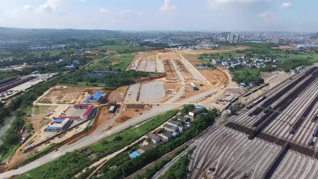 【航拍】铁路物流基地铺轨
