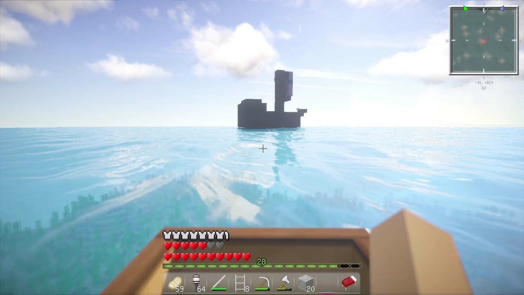 风焰袭来【我的世界海贼王MOD】发现好多船啊