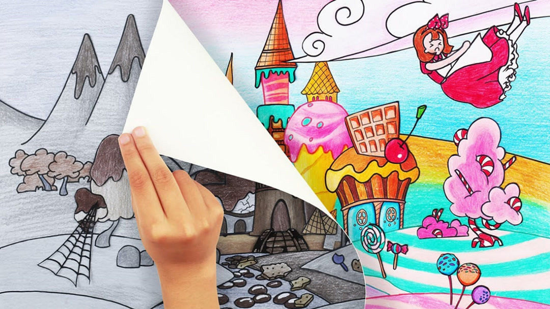 纸动画小美:清理糖果世界隐藏城堡,充满甜味和糖果色的神奇世界