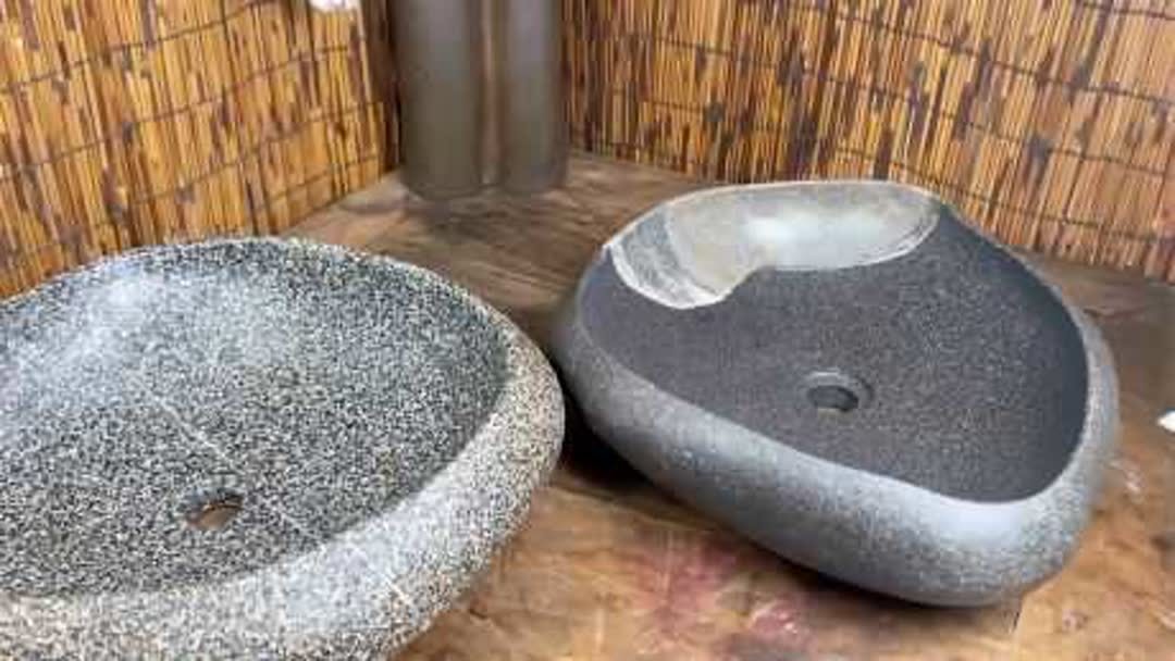 石头工艺品之洗手盆制作全过程