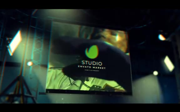 电影公司或电影制作工作室的logo标志片头动画AE模板